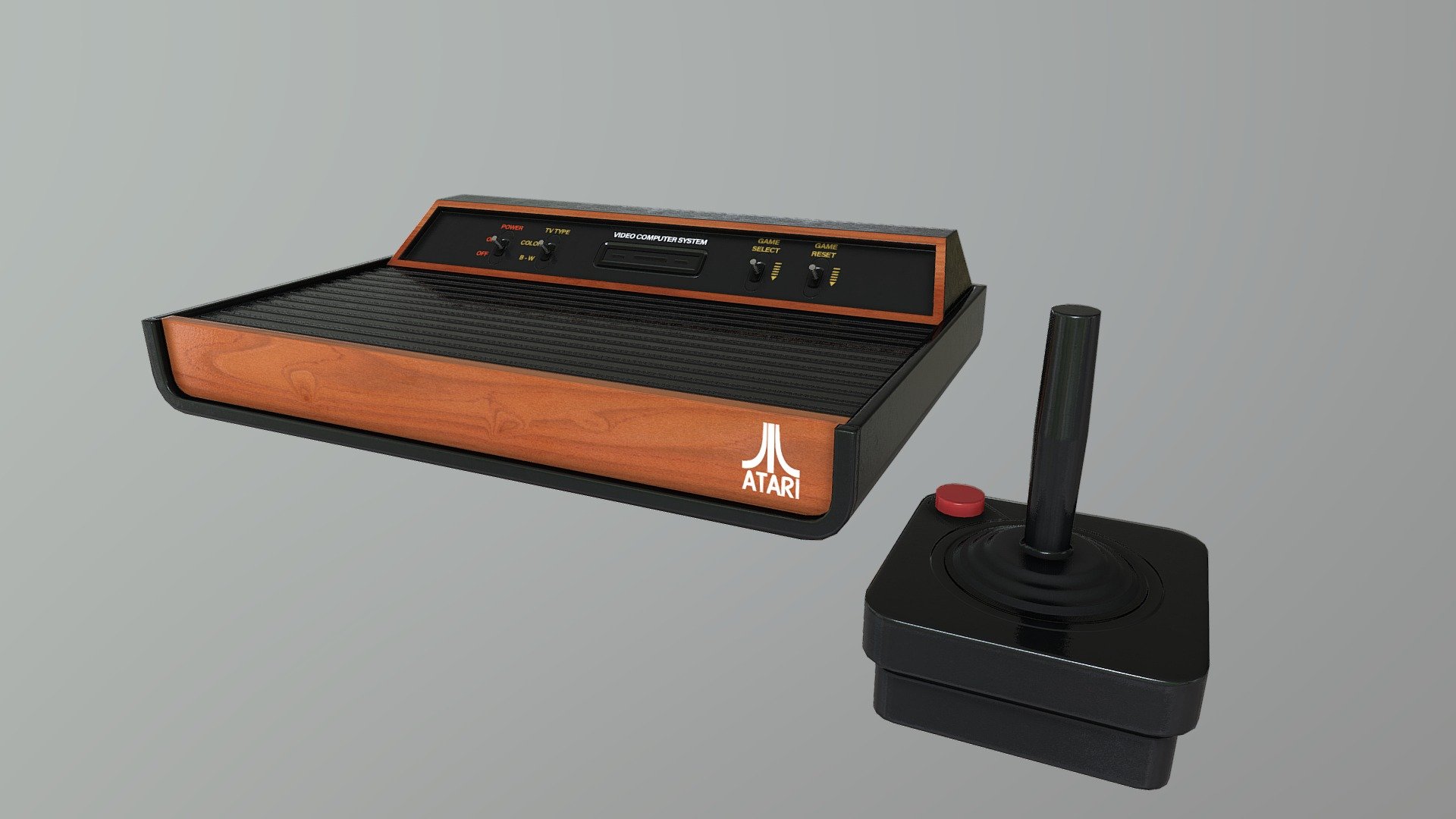 Game Art: Vintage Atari Game Console - Buy Royalty Free 3D model by ...
