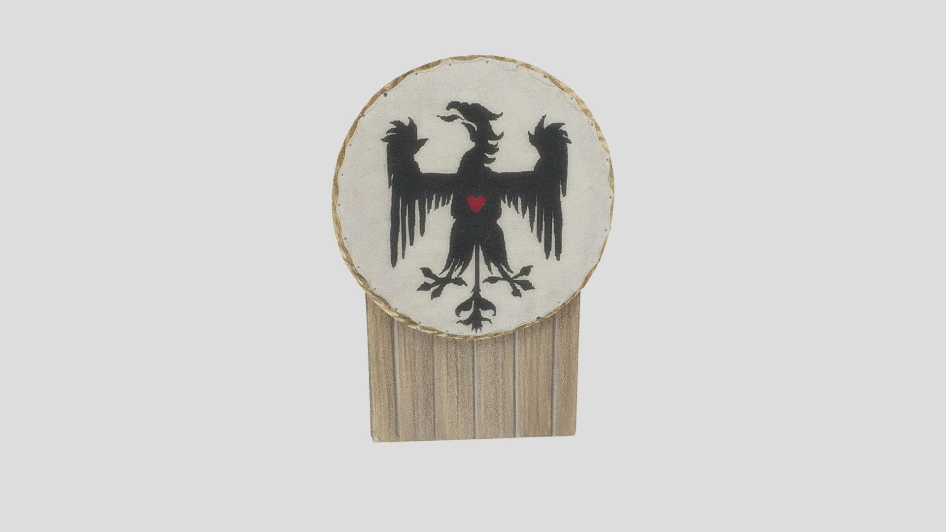 Archery target with heraldic eagle design - 3D model by University of ...