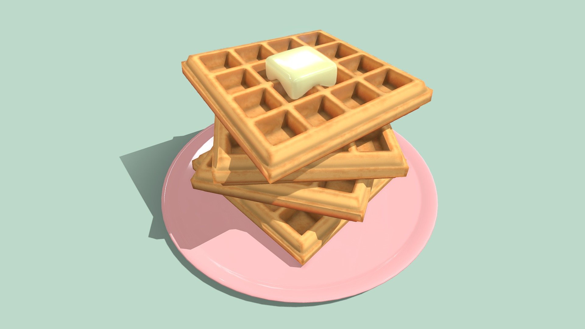 Low Poly Waffles - 3D model by KineticPutty (@Modelrom) [a122794 ...