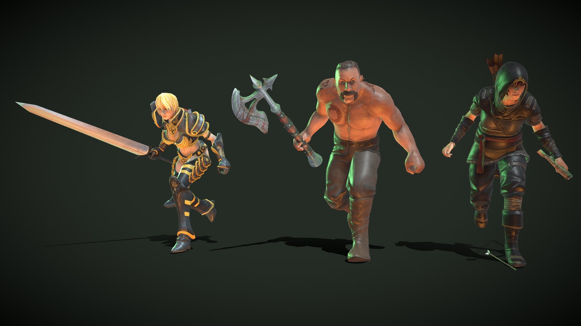 Animated Super Hero Trio Walking Weapons - 3D model by LasquetiSpice ...