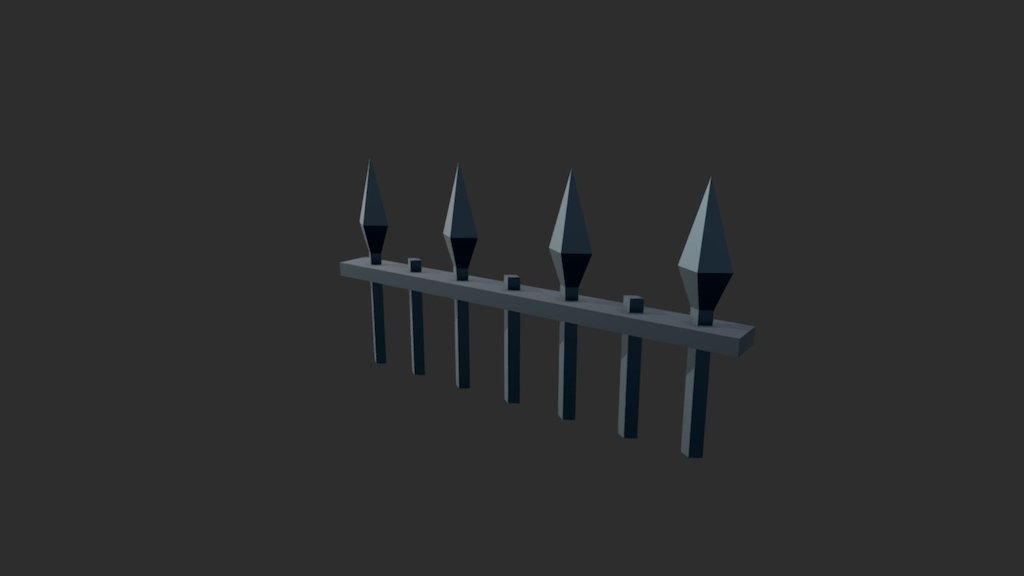 Medieval Labyrinth - Spiked Fence Short - Download Free 3D model by ...