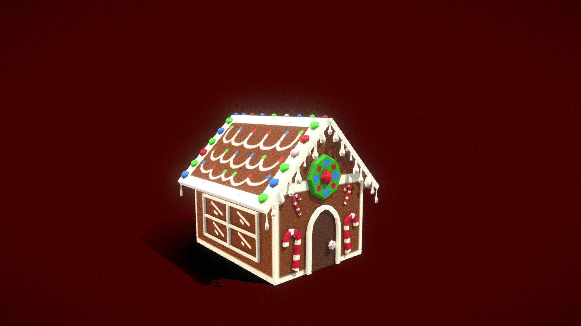 LITTLE CHRISTMAS GINGERBREAD HOUSE - 3D model by Constanza_Valenzuela ...