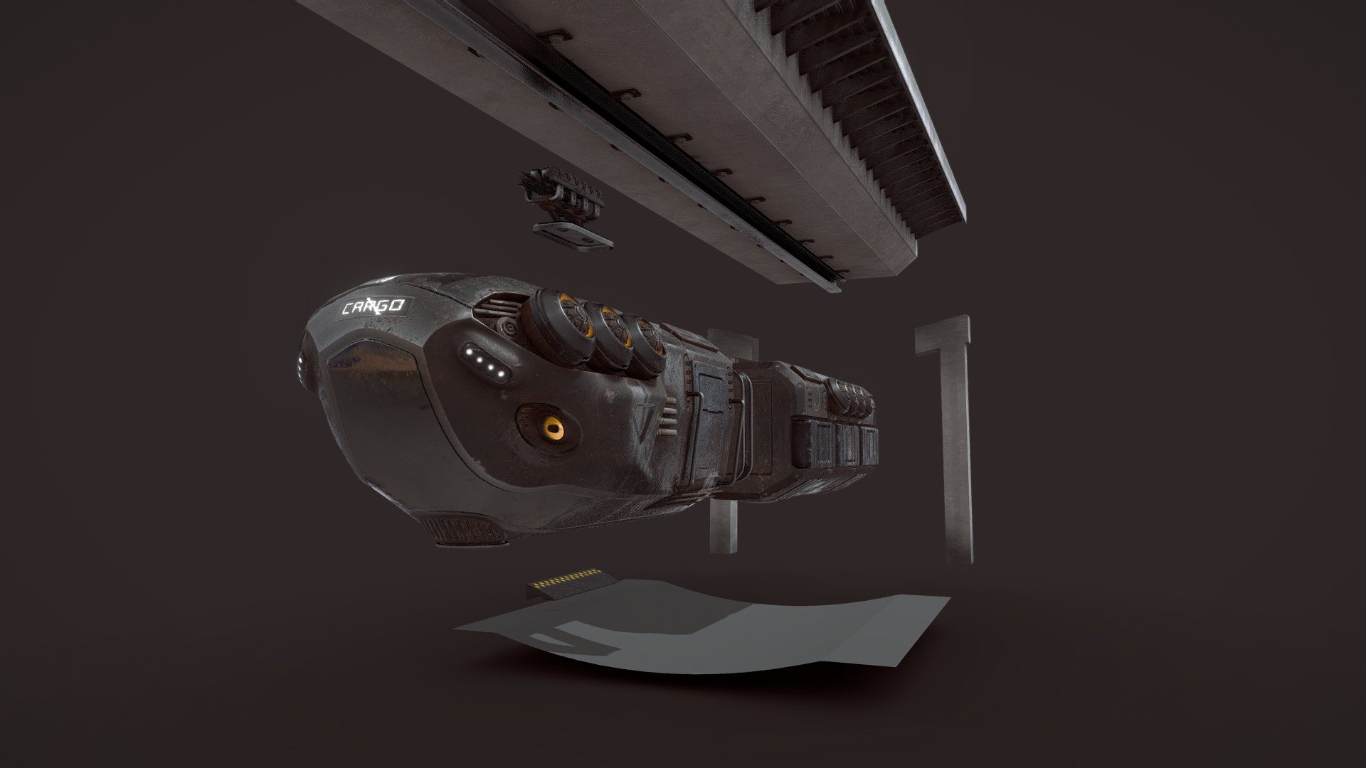 Modular futuristic train - Download Free 3D model by Just8 [a135a83 ...