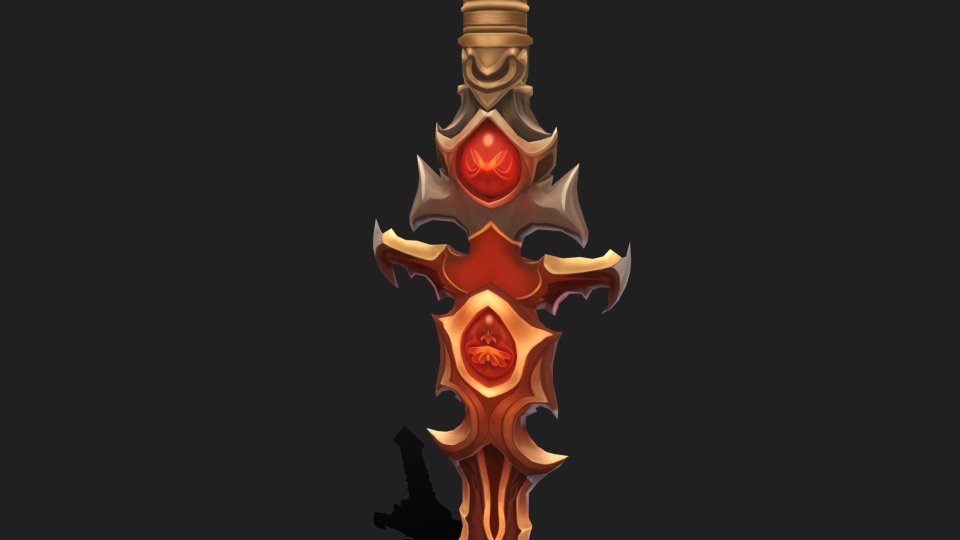 Fire Dagger - 3D model by mysticarg [a138a27] - Sketchfab