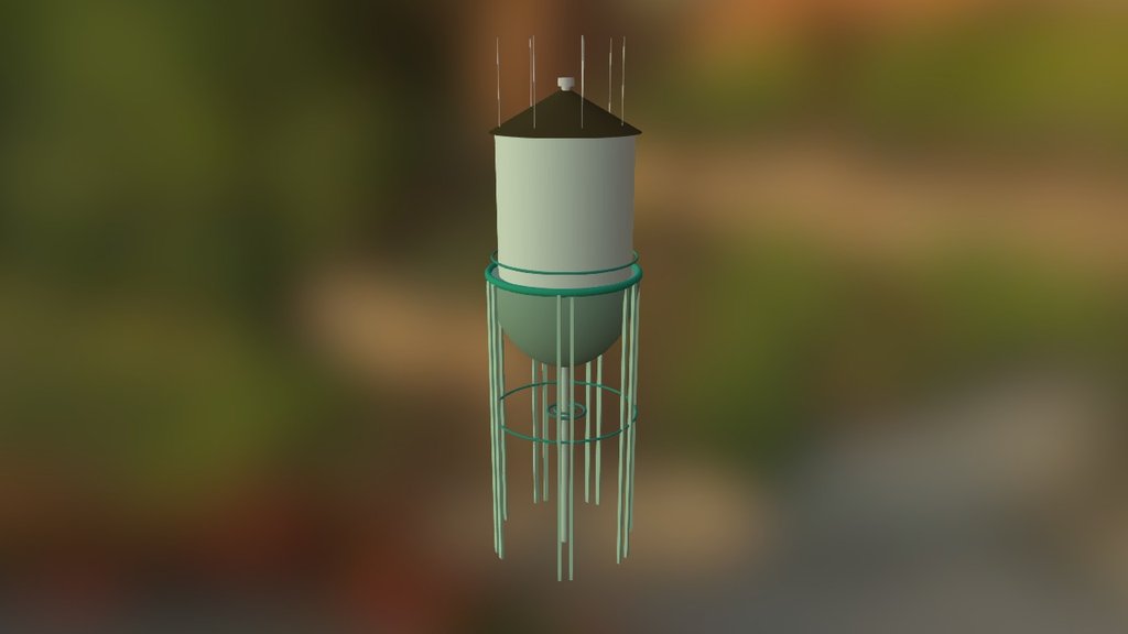 Water Tower by Aleksa - 3D model by mikejvasquez [a13e081] - Sketchfab