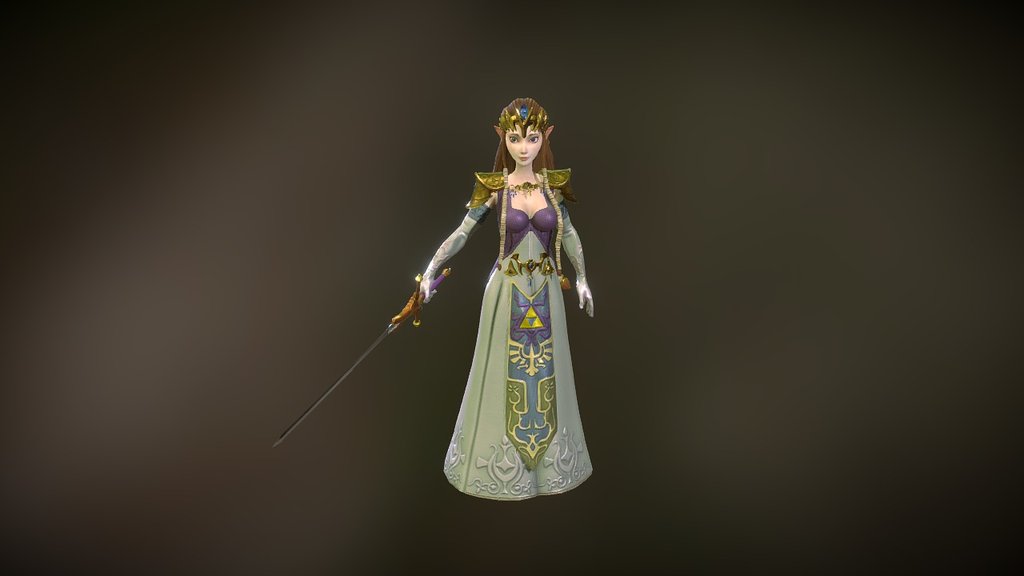 Princess Zelda Fan art - 3D model by Tarcisio Rezende (@Shendoo ...
