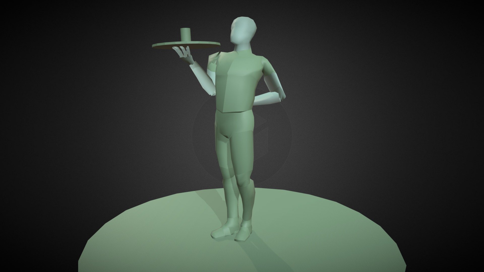 Waiter Cycles - 3D model by kevquant [a14211e] - Sketchfab