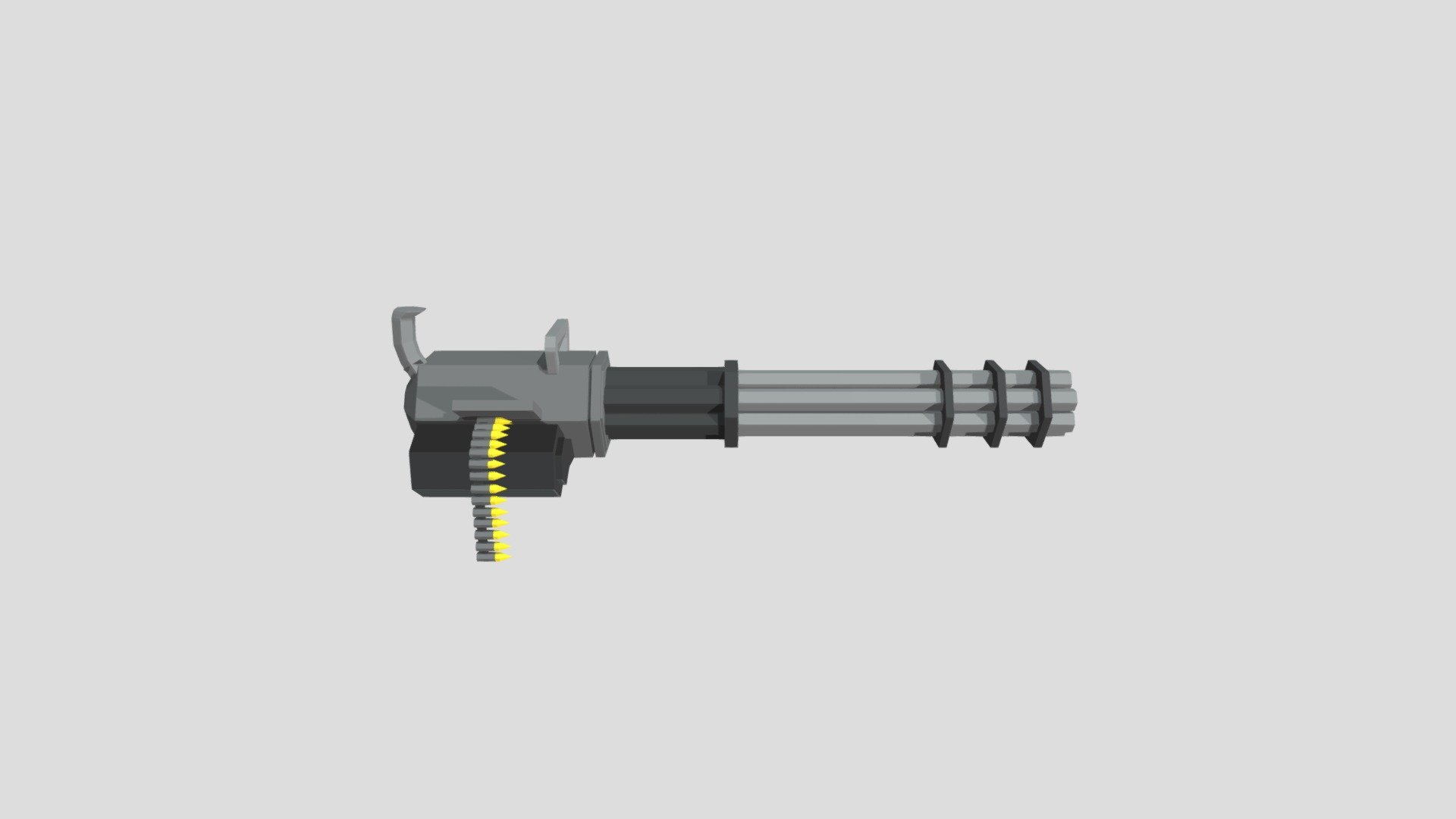 Minigun low poly - 3D model by Raul115 [a143699] - Sketchfab
