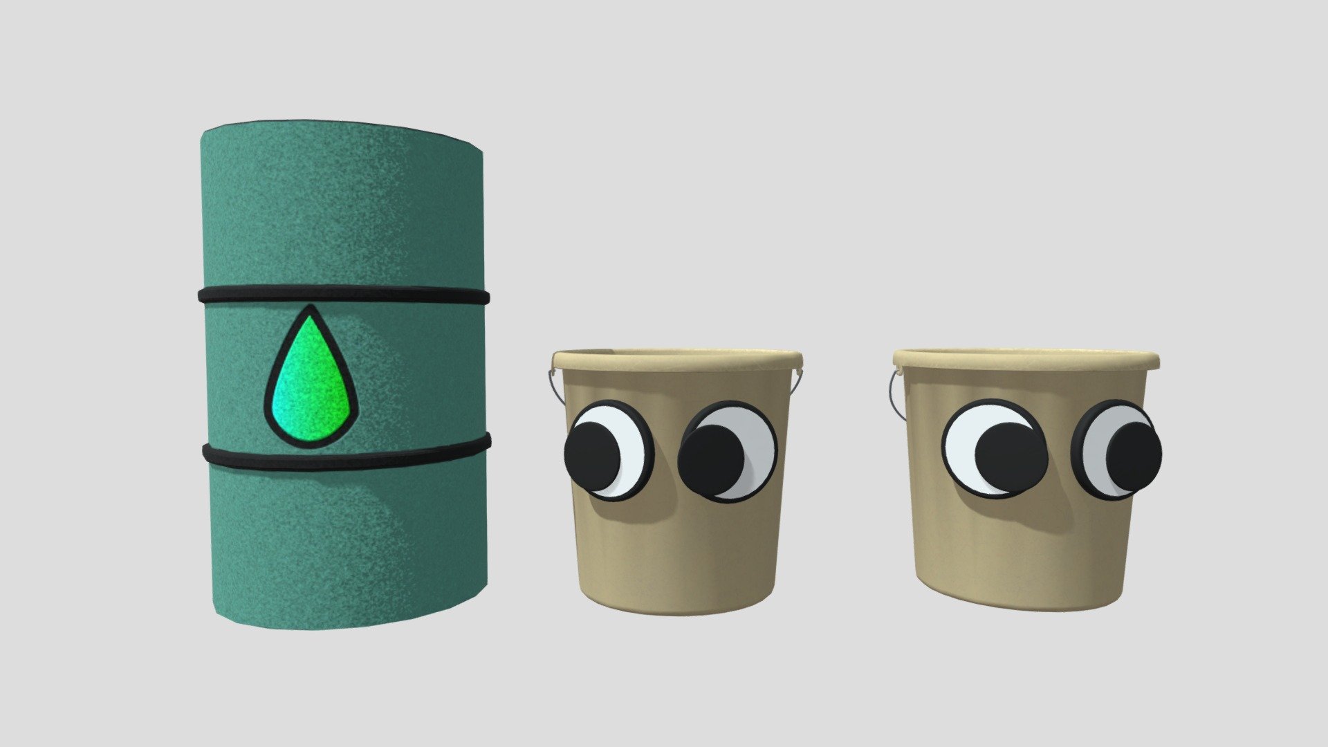 Givanium Barrel And Criminal Bucket - Download Free 3D model by lesvink ...