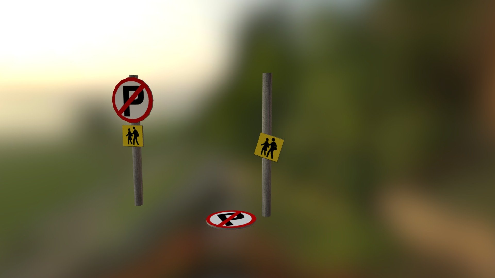 Sign Post Model - 3D model by Daniel Carson (@danielcarson) [a146d19 ...