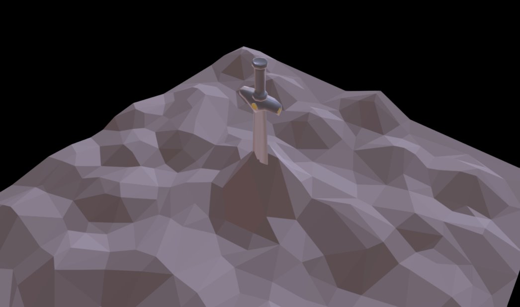 The Sword In The Stone - 3D model by Nathan Choo (@NathanChoo) [a14c6b0 ...