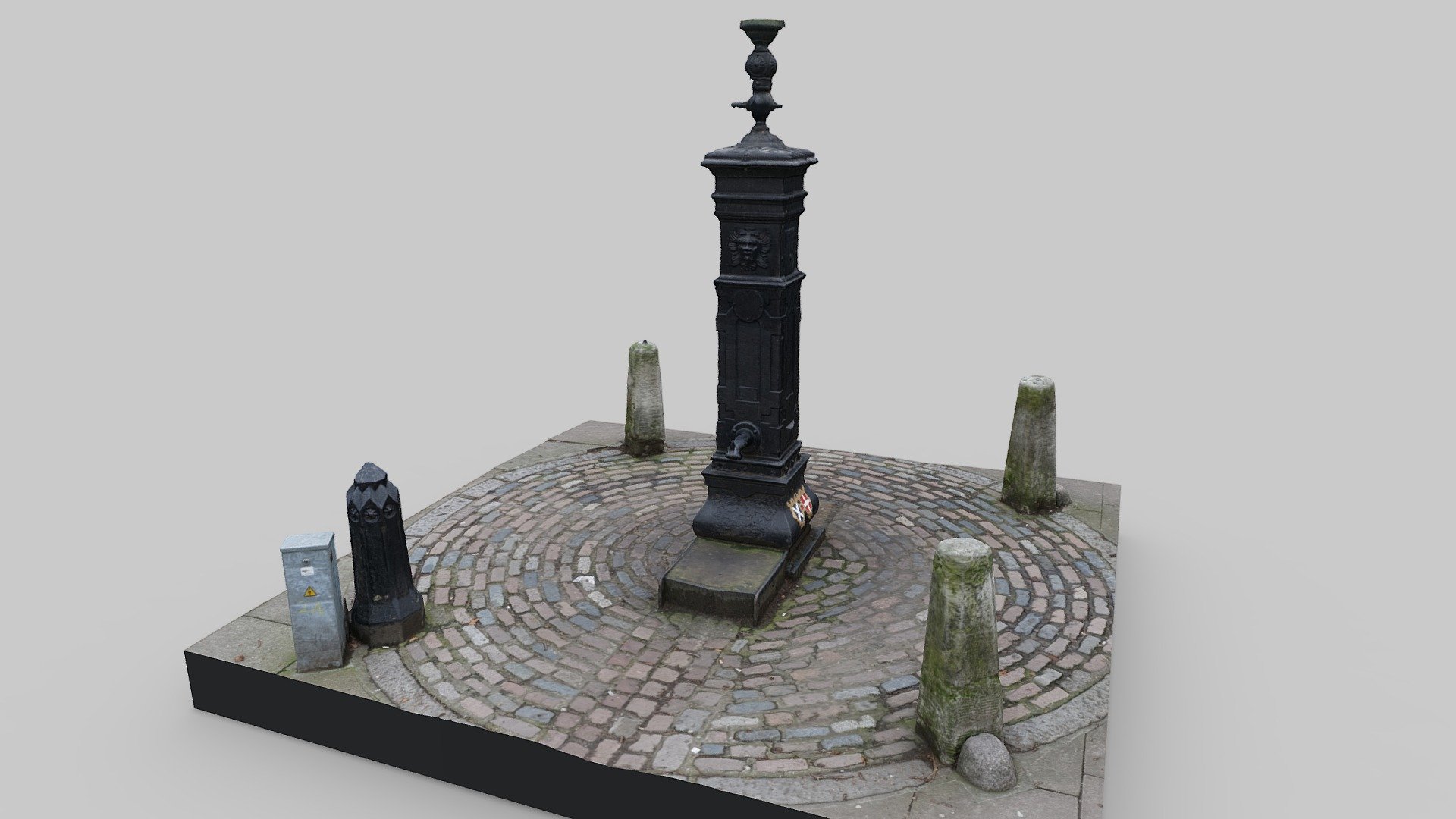 Queen Square Water Pump - Download Free 3D model by artfletch [a15845a ...