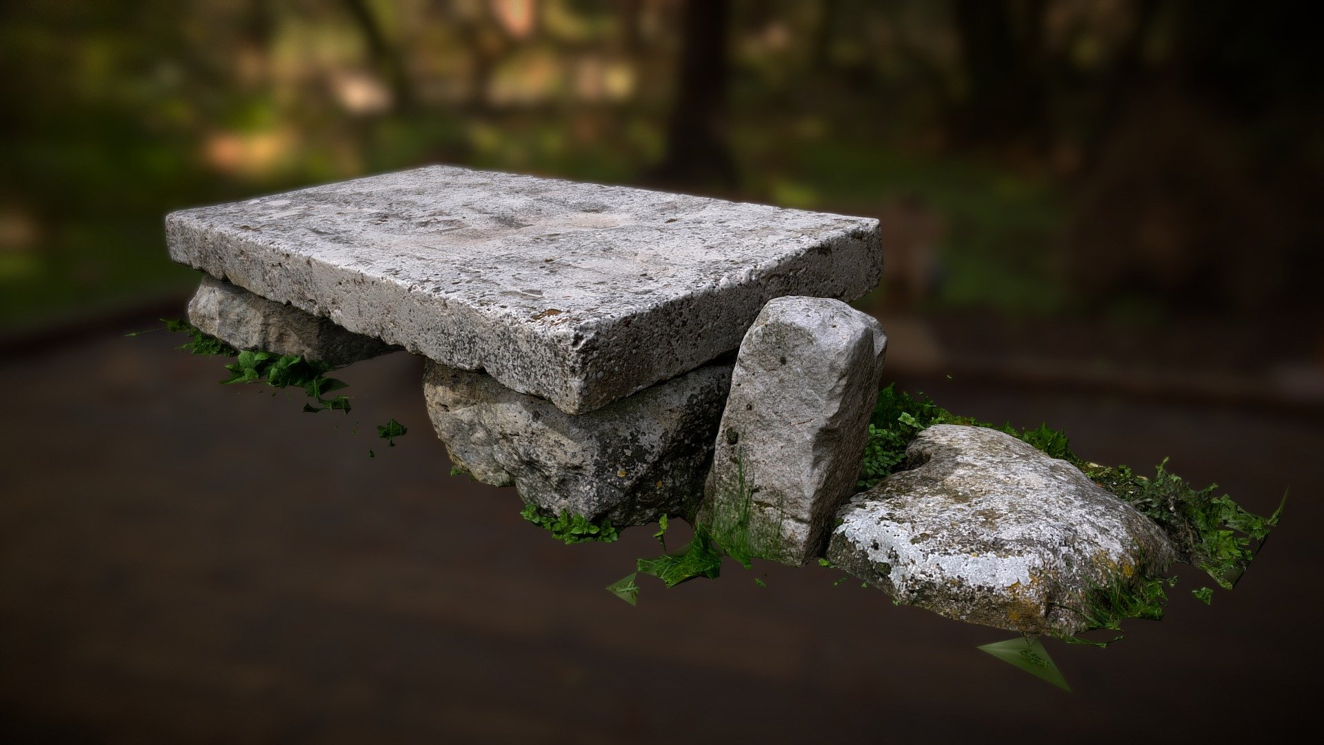 Stone Bench 2nd version - 3D model by fredG_360 [a15a498] - Sketchfab