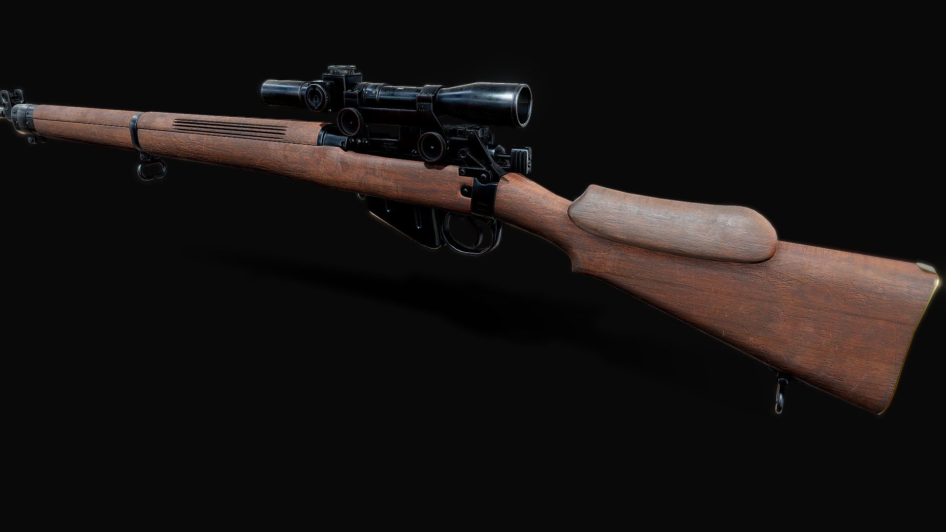 LEE-ENFIELD NO. 4 MK. I (T) - 3D model by Petr.Tlach [a15dbc4] - Sketchfab