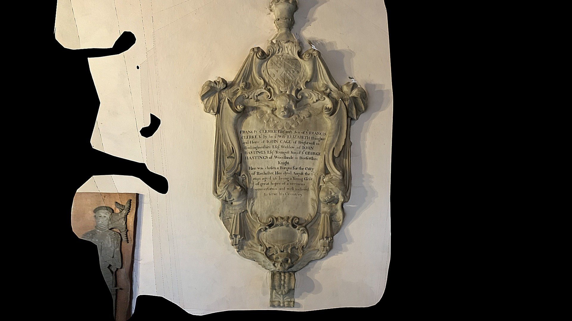 Francis Clerke memorial, d.1691 - 3D model by Kent Archaeological ...