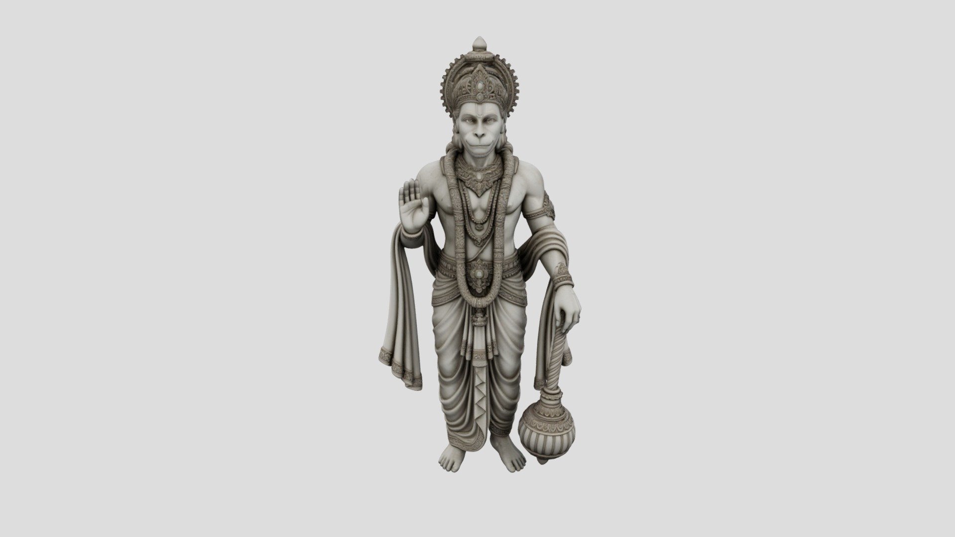 Lord Hanuman High Quality Model - Download Free 3D model by Anshuman ...