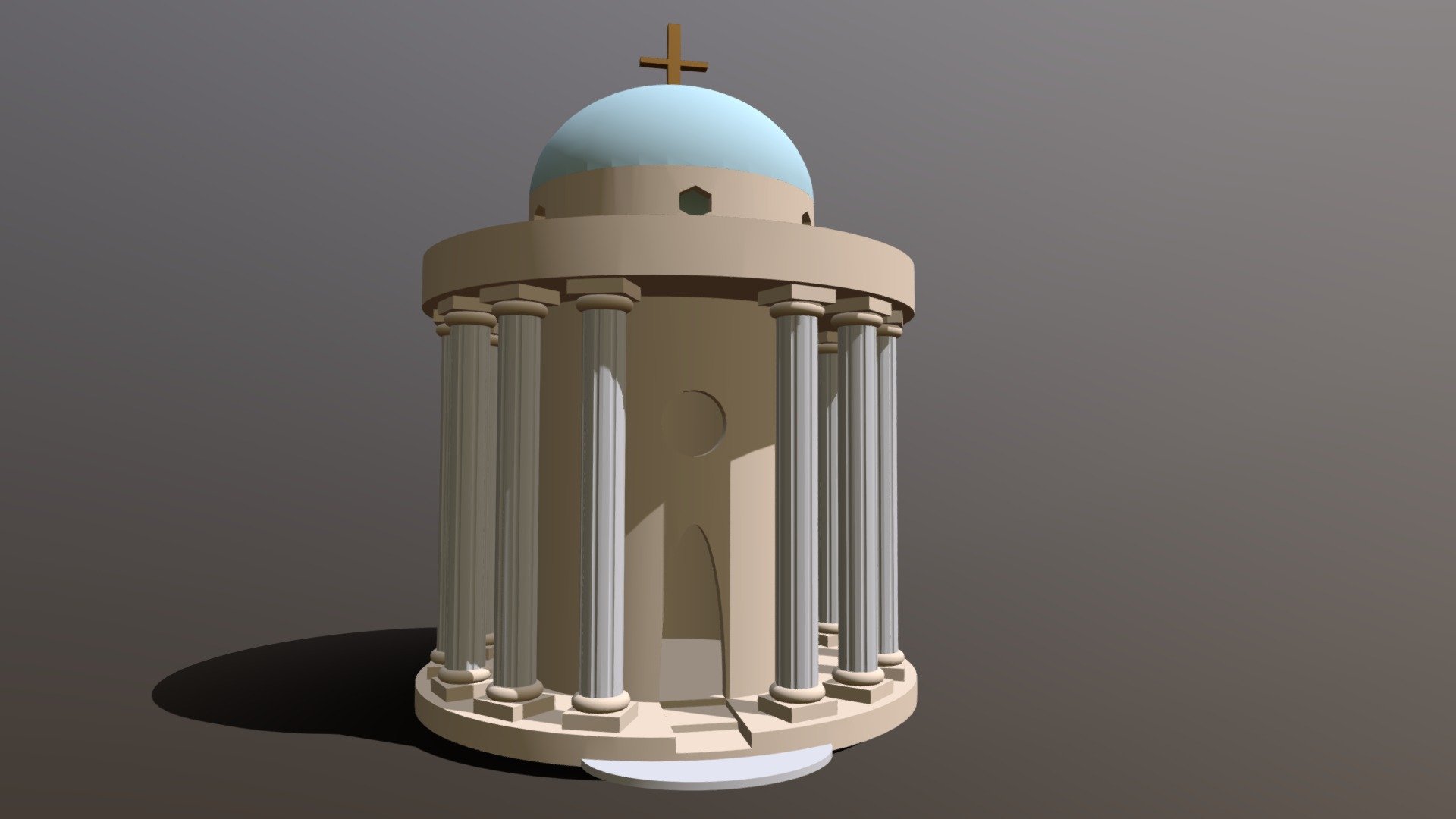 Roman Dome With Column - 3D model by Daniele Formatore Casco (@d.casco ...