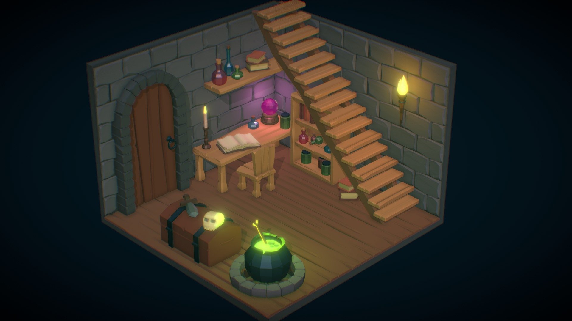 Witch's Study - 3D model by DrNanite [a161afb] - Sketchfab