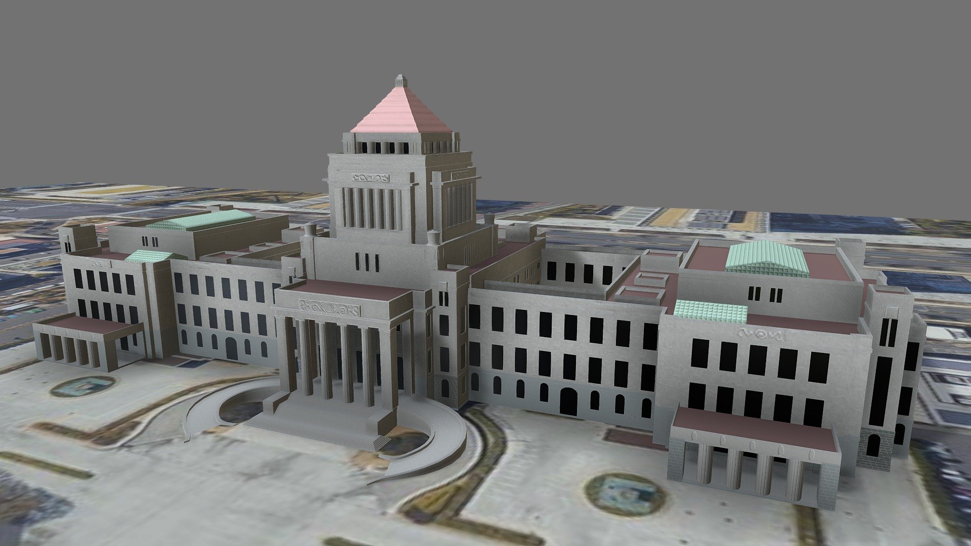 Japan Diet Building - 3D model by JeSuisNuit [a165098] - Sketchfab