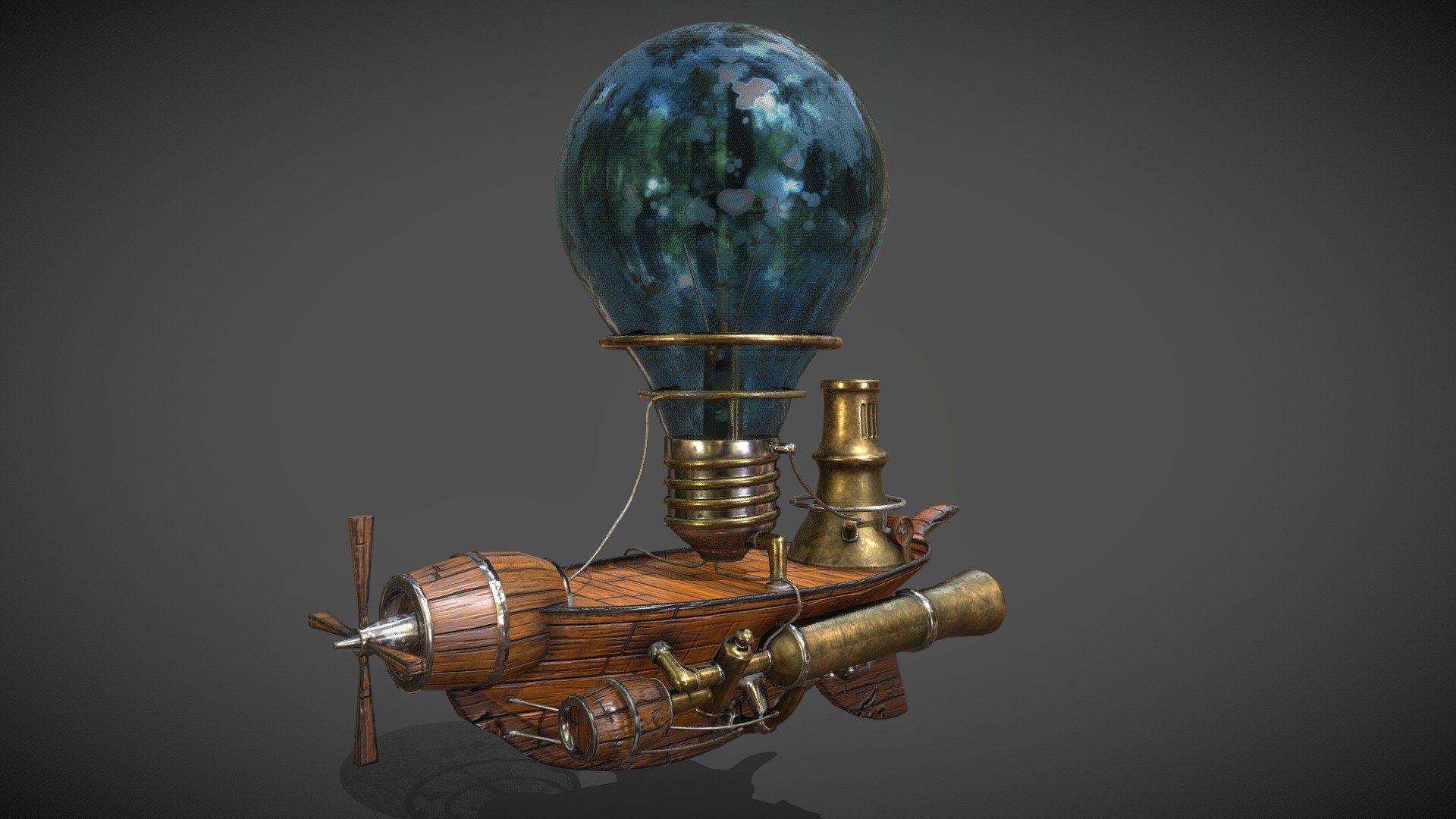 Steam Boat - 3D model by Richard.Menezes [a1659a8] - Sketchfab