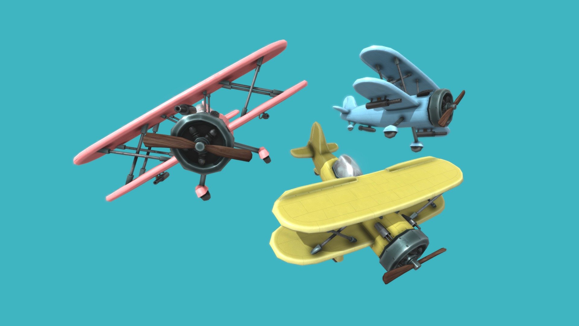 Mobile Stylized Cartoon Airplane Asset - Buy Royalty Free 3D model by ...