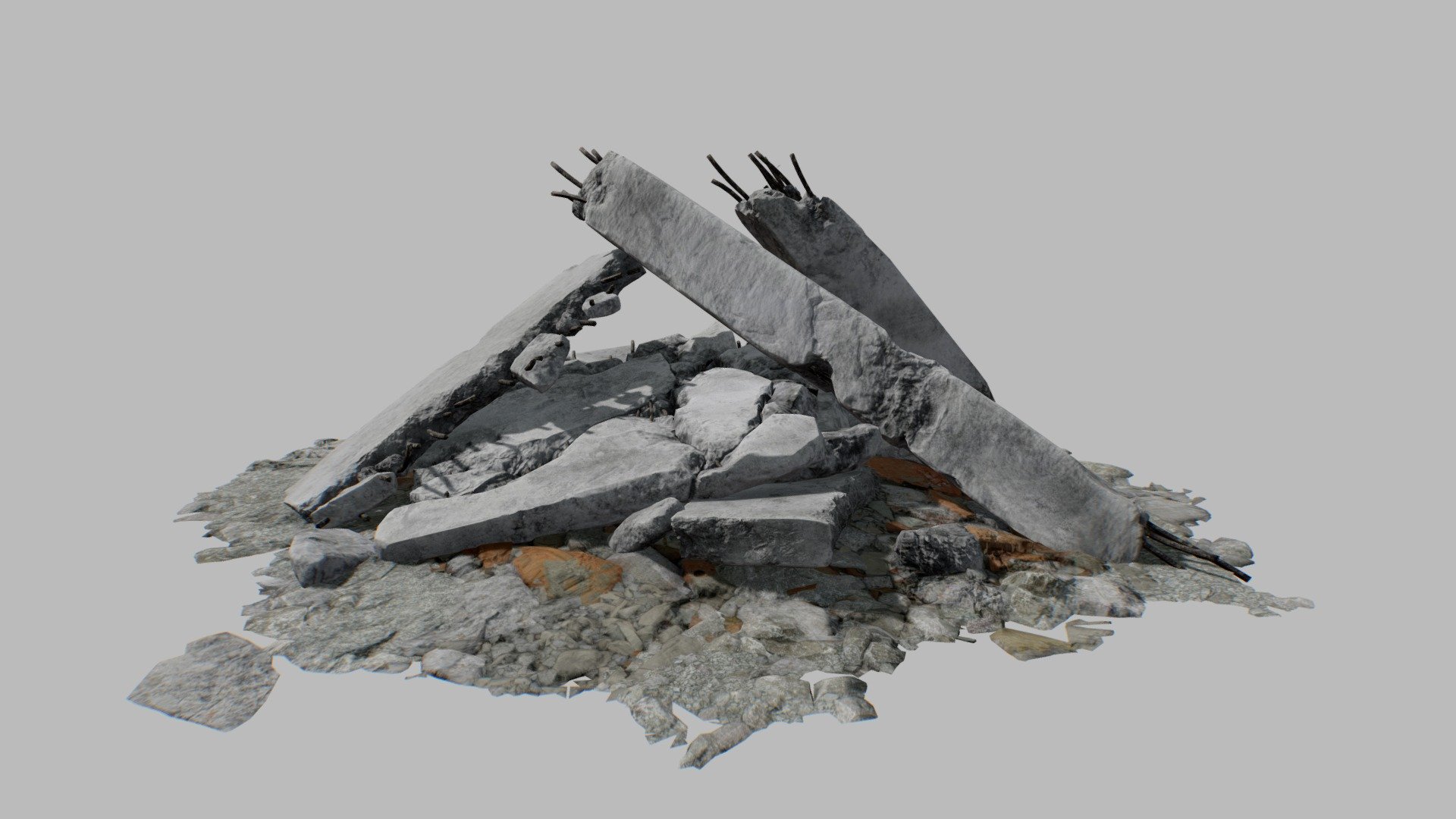 Ruin Debris Rubble 05 - 3D model by Cheboksary [a1664b0] - Sketchfab