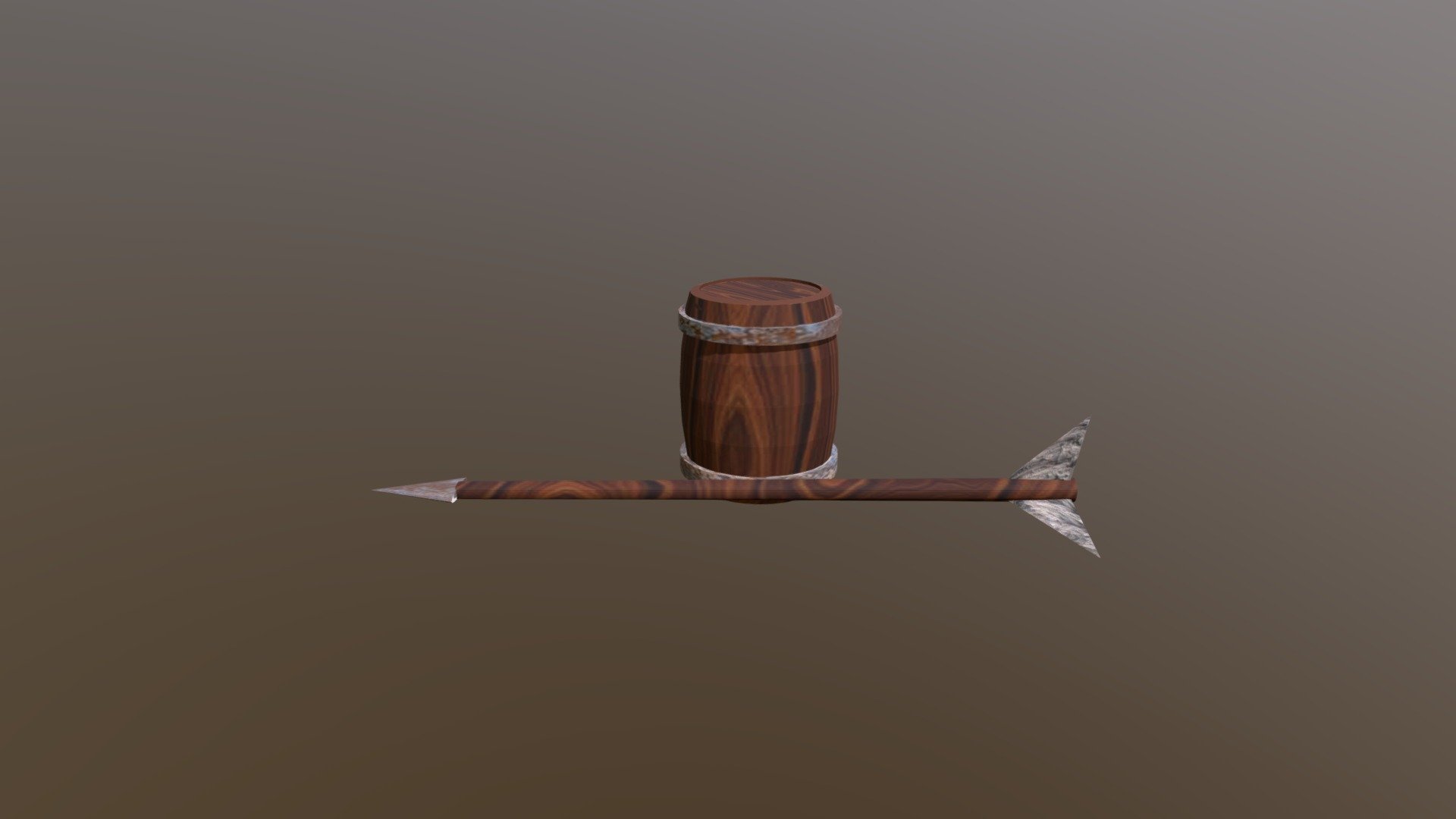 barrel and arrow - 3D model by YukiD [a16ad0c] - Sketchfab