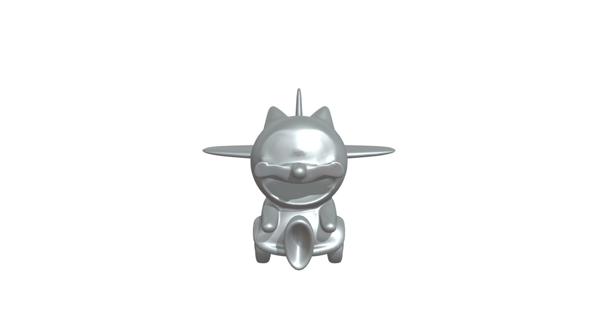 Cartoonish car with cat-like character and wing - 3D model by ...