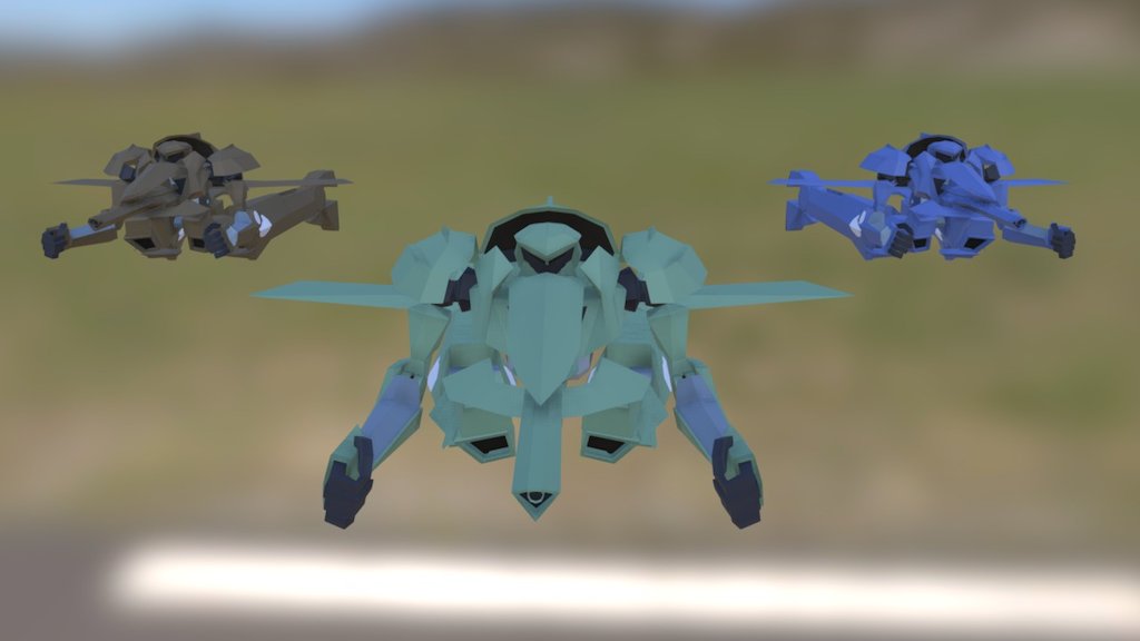 AEU-05/05 AEU Hellion Perpetuum (Flight Form) - 3D model by Shmupfreak ...