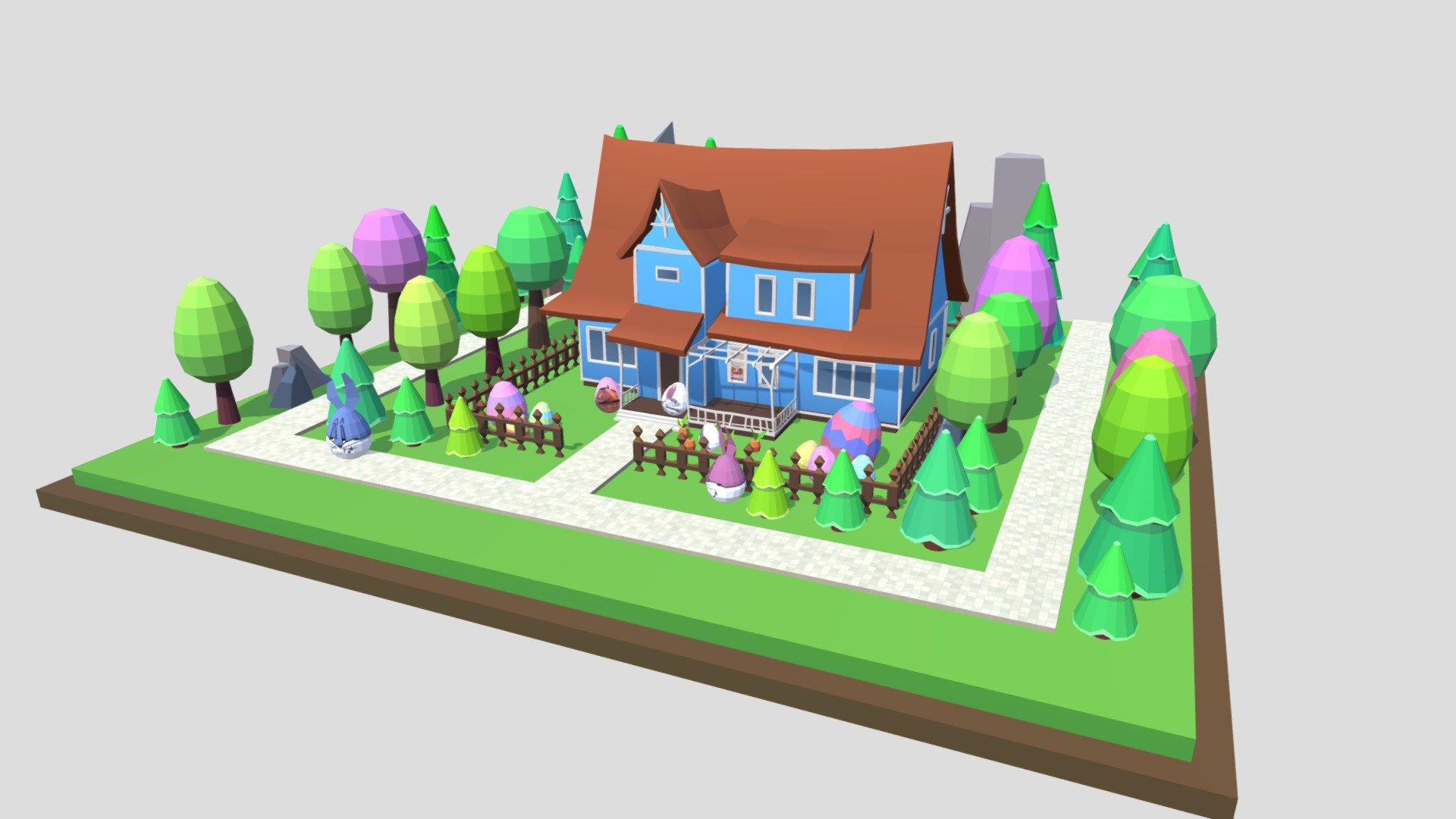 Easter location with the Hello neighbor's house - 3D model by ...