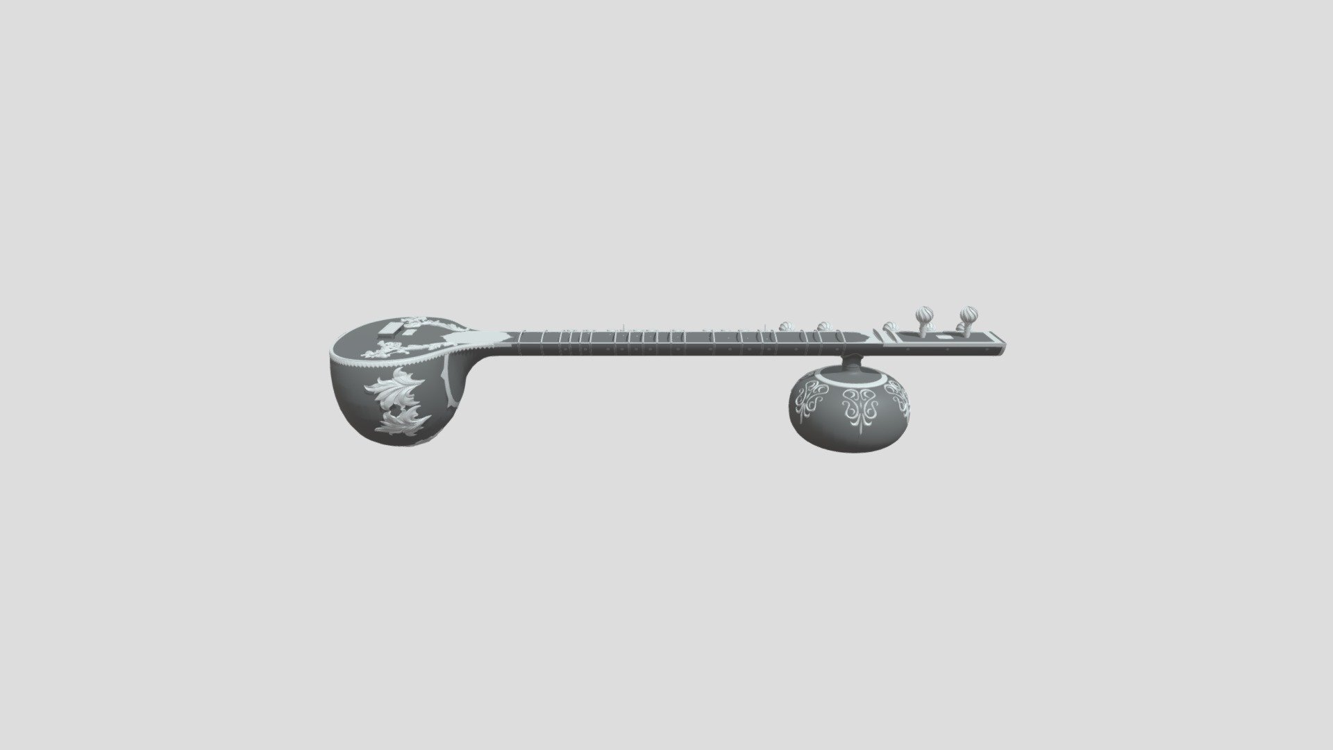 Sitar 3D model - 3D model by gauravkumbhar30566 [a17f59a] - Sketchfab