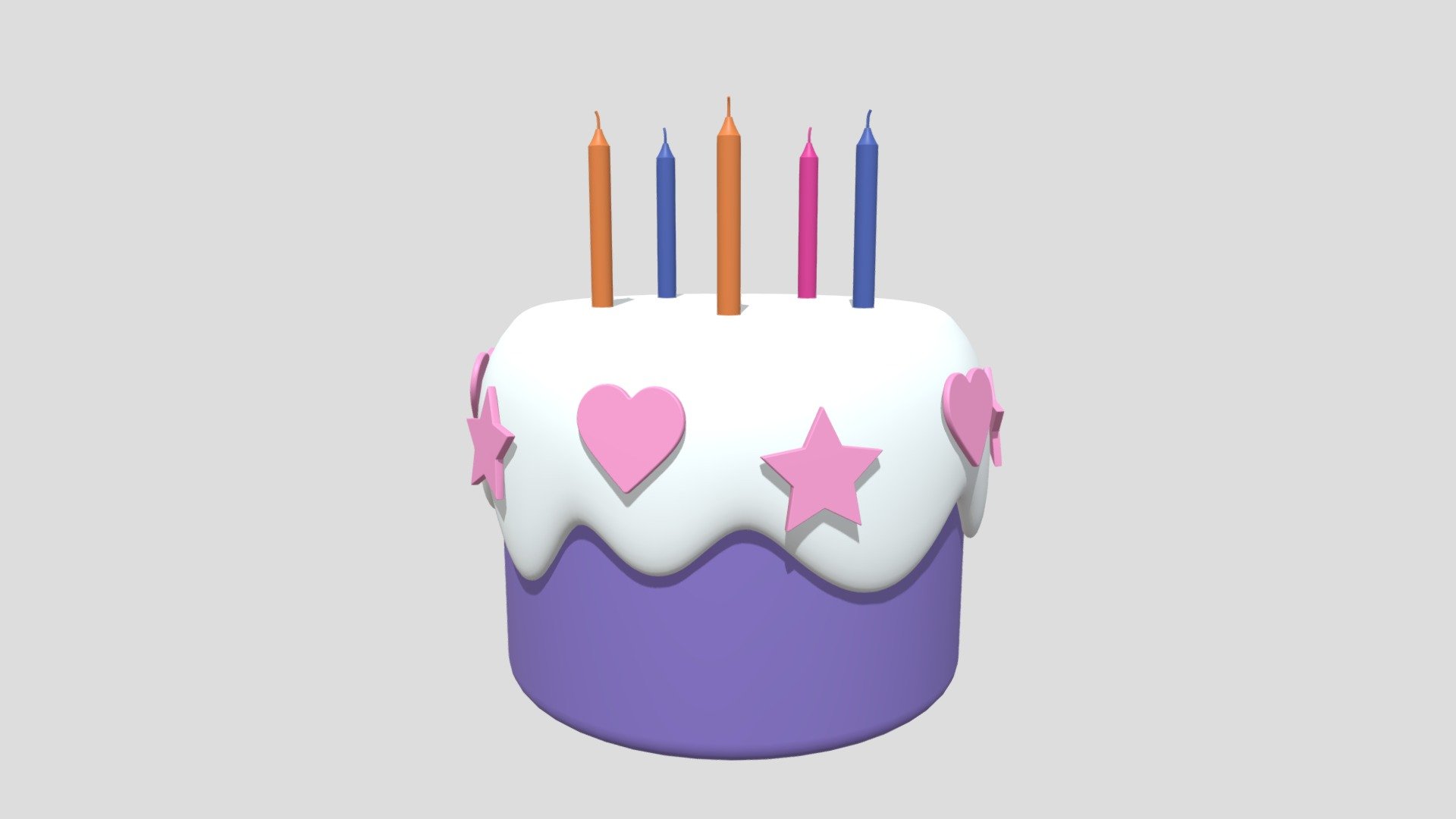 Cartoon Birthday Cake - Buy Royalty Free 3D model by Philip Storm ...