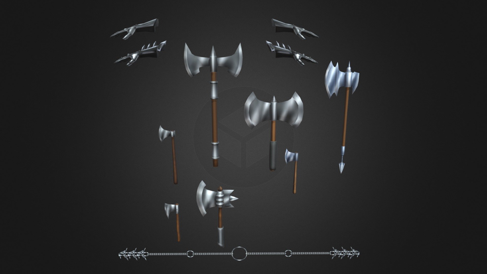 Melee Weapons Pack 3 - 3D model by Romilton.Peixoto [a181eee] - Sketchfab