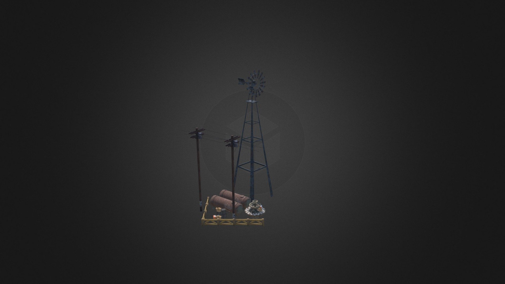 Small scenery of random props - Download Free 3D model by ...