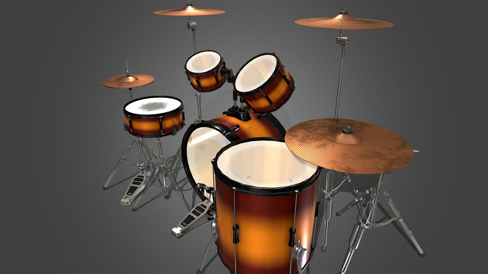 Drum Set - 3D model by sOils [a185d06] - Sketchfab