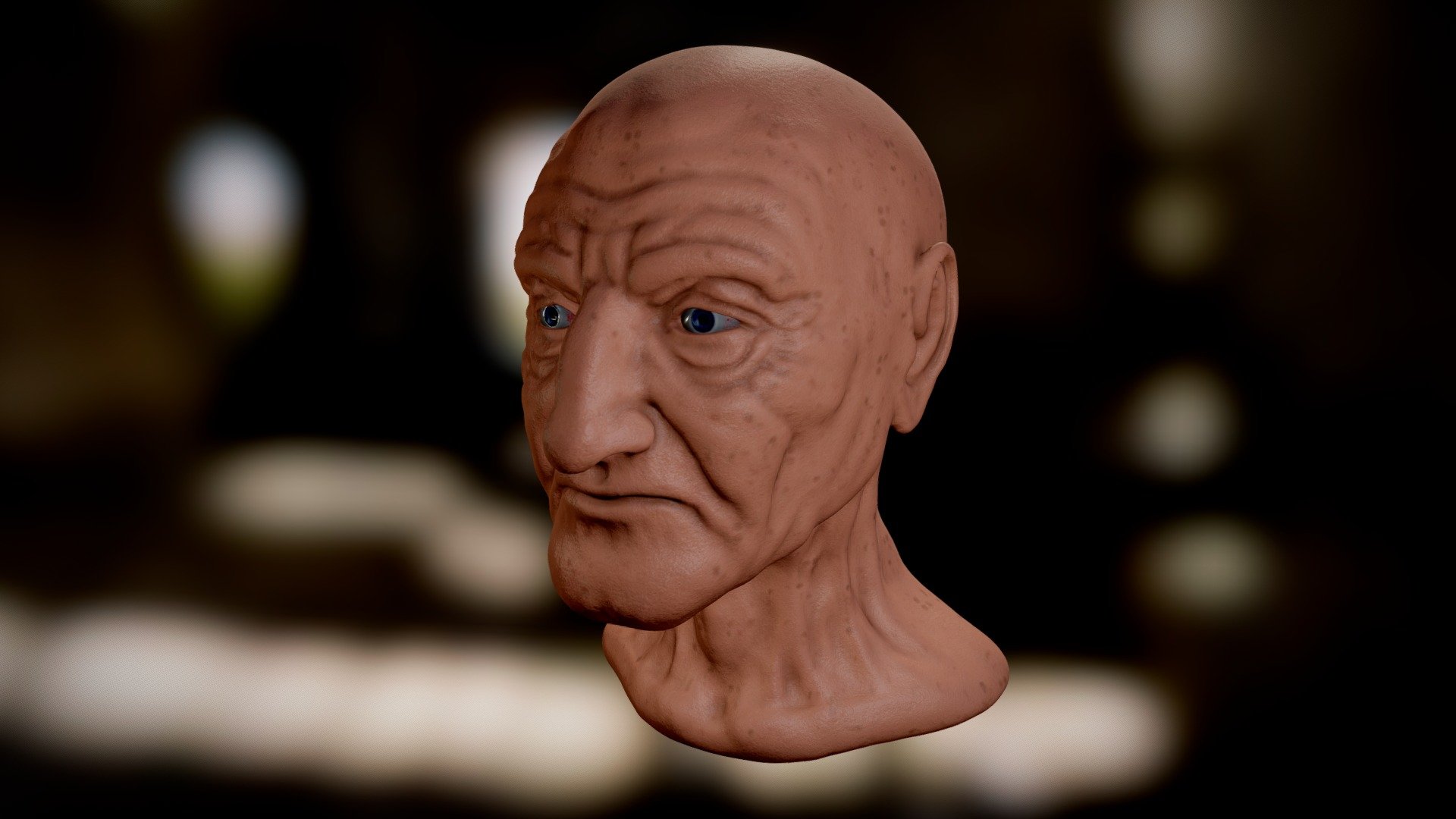 Oldman Portrait - 3D model by utkuturan [a187ce6] - Sketchfab