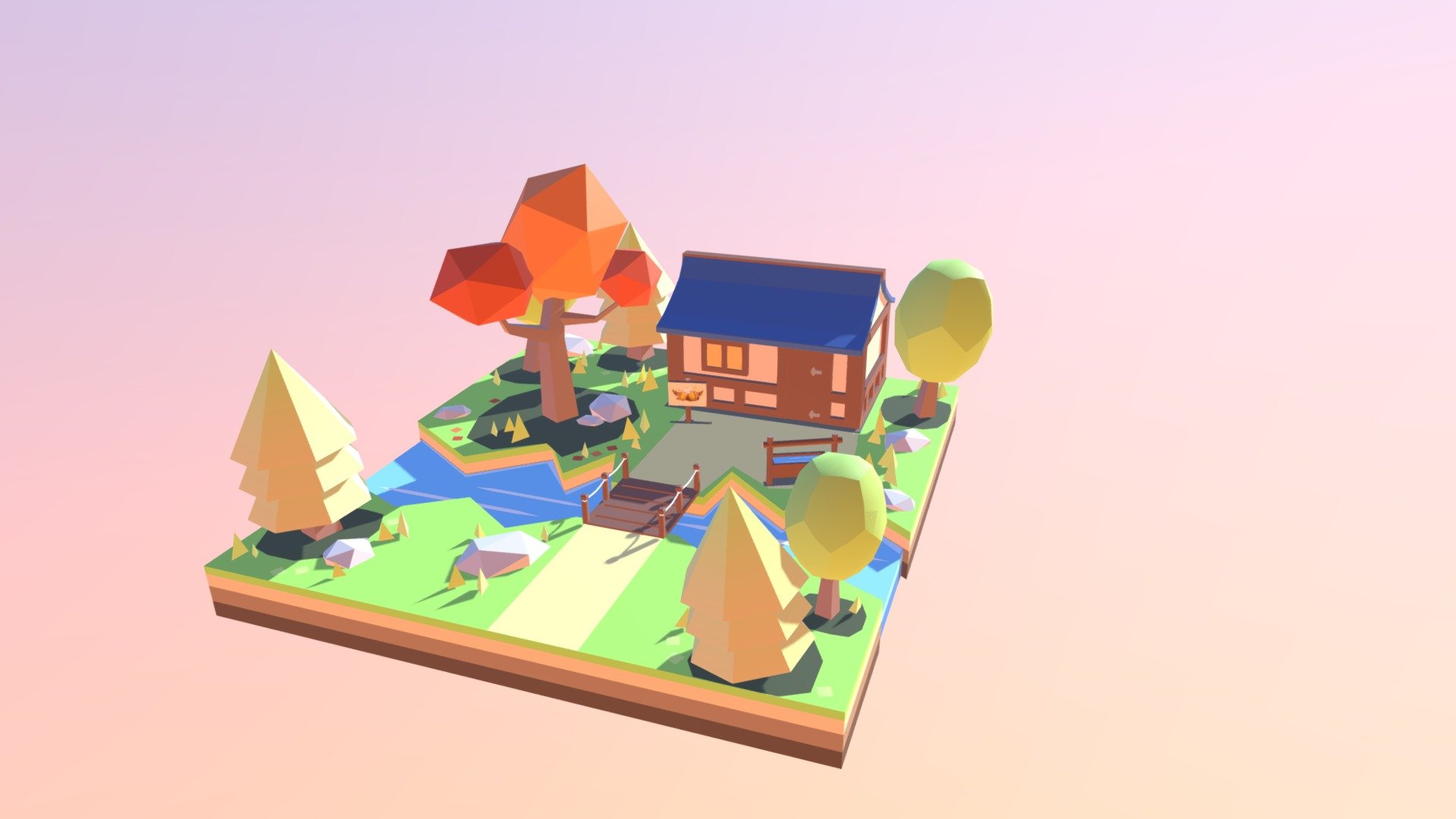 Low Poly Enviroment - 3D model by Aerkfeed [a18a00d] - Sketchfab