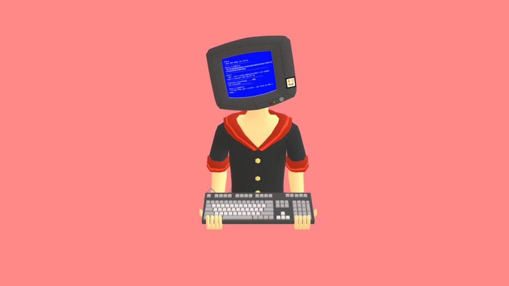 Computer Girl - 3D model by rajreaper [a18a7e1] - Sketchfab