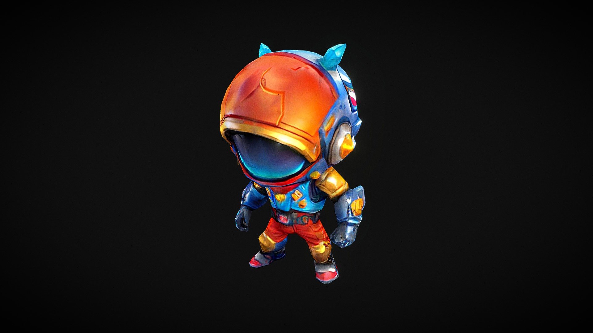 Friendly Avatar with Space Helmet - Download Free 3D model by klrxyz ...
