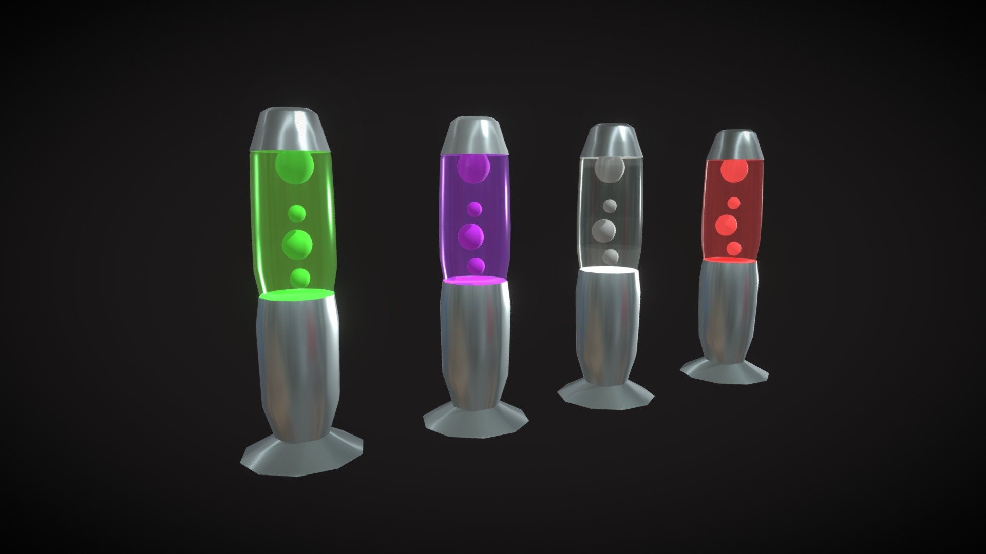 Lava Lamps With Differents Colors. - Download Free 3D model by Green ...