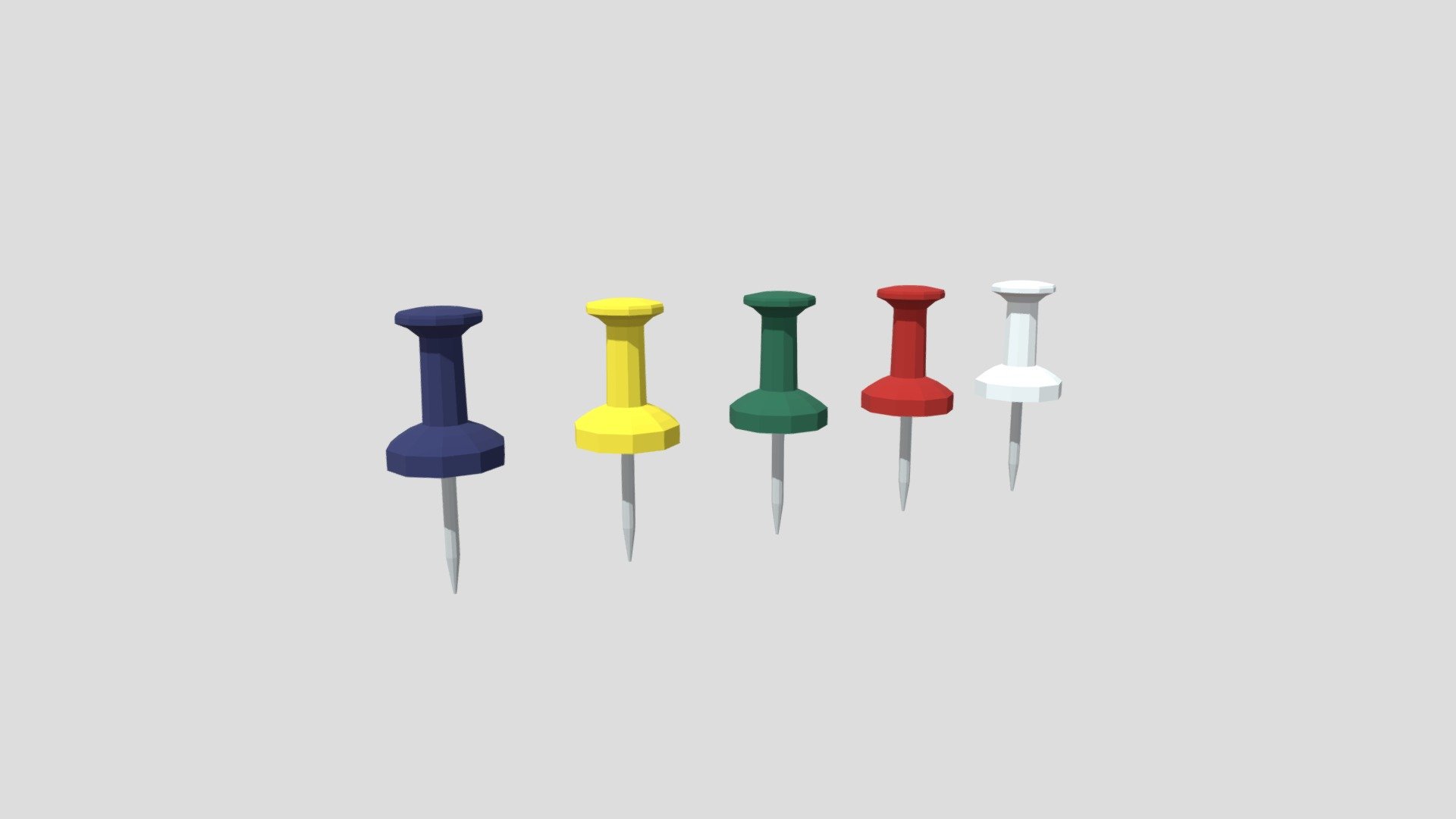 Low Poly Cartoon Drawing Pins - Buy Royalty Free 3D model by chroma3d ...