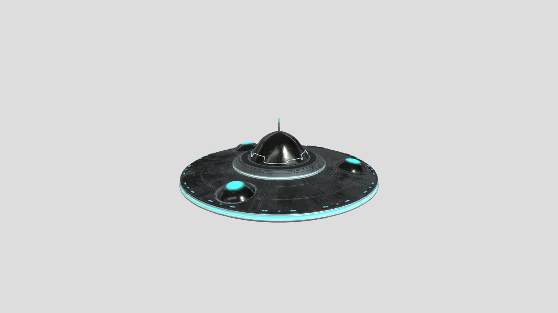 Retro UFO - Download Free 3D model by fudailshajahan [a198a96] - Sketchfab