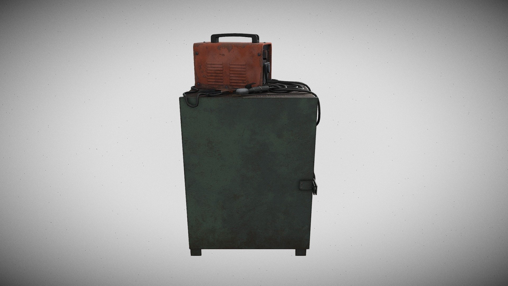 Rusty arc welder and small cabinet - 3D model by tinh.phamnguyenthanh ...