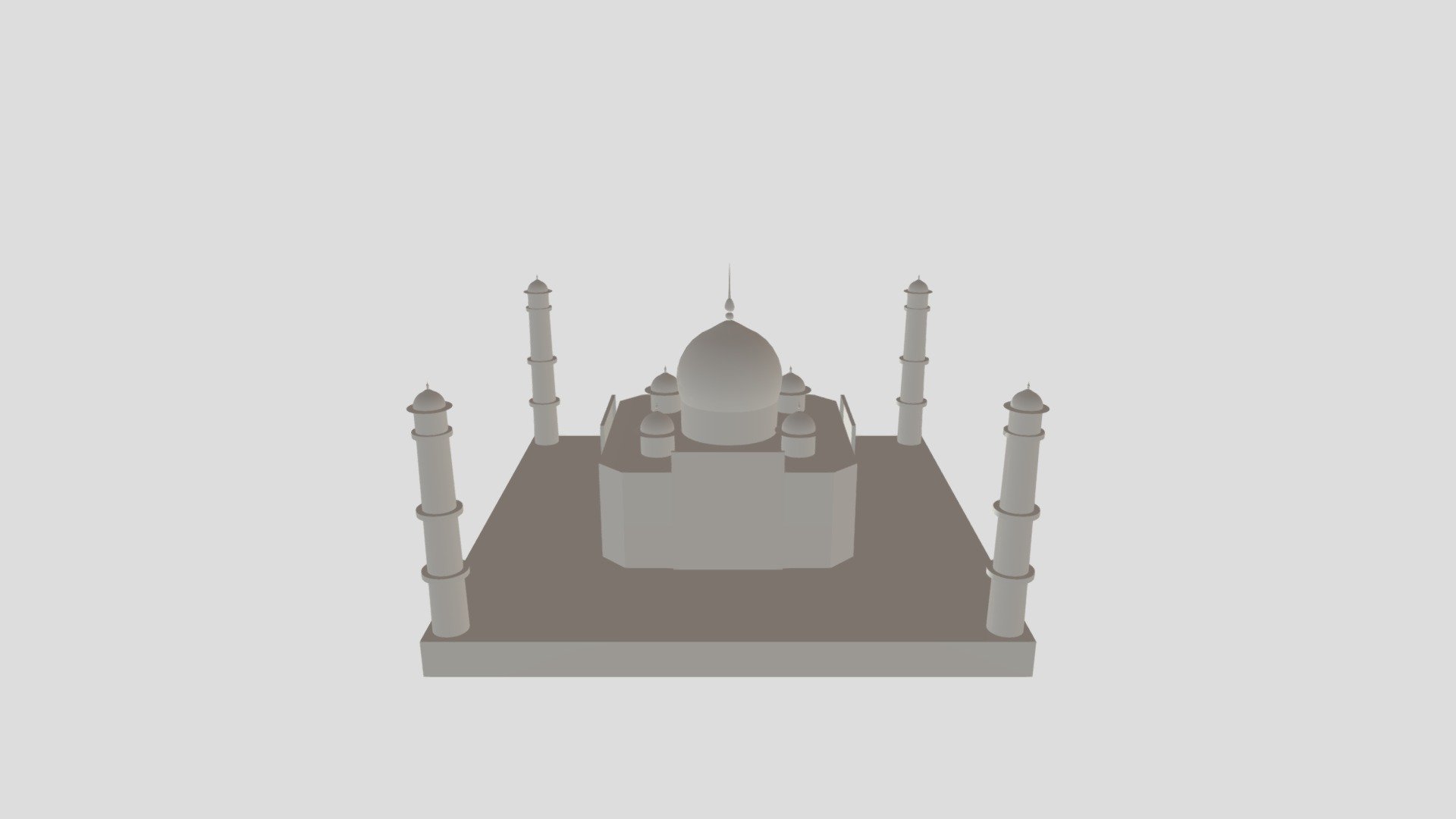 Taj Mahal - 3D model by huangtl1 [a1a186f] - Sketchfab