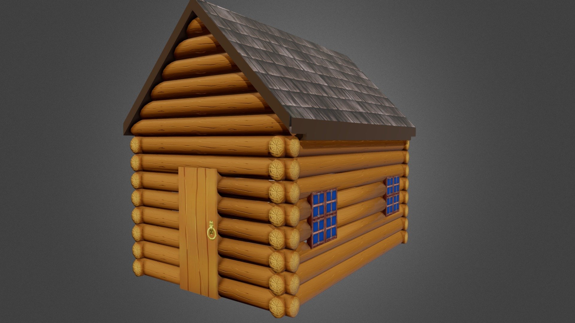 Free - LP Simple Log House - Download Free 3D model by L4L (@Land4land ...