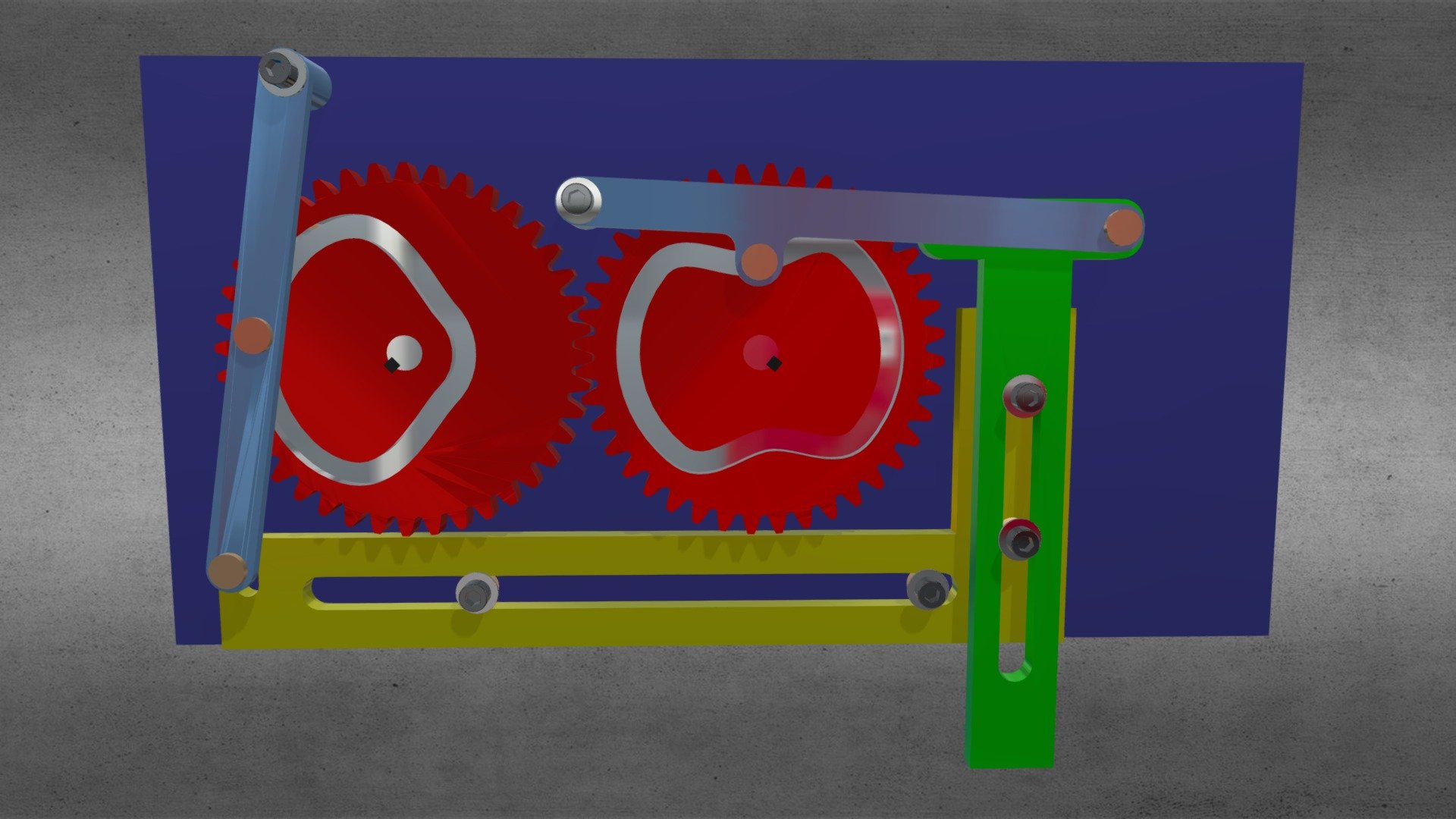 Gears-Cams-Sliders Hammer Mechanism - Download Free 3D model by ...
