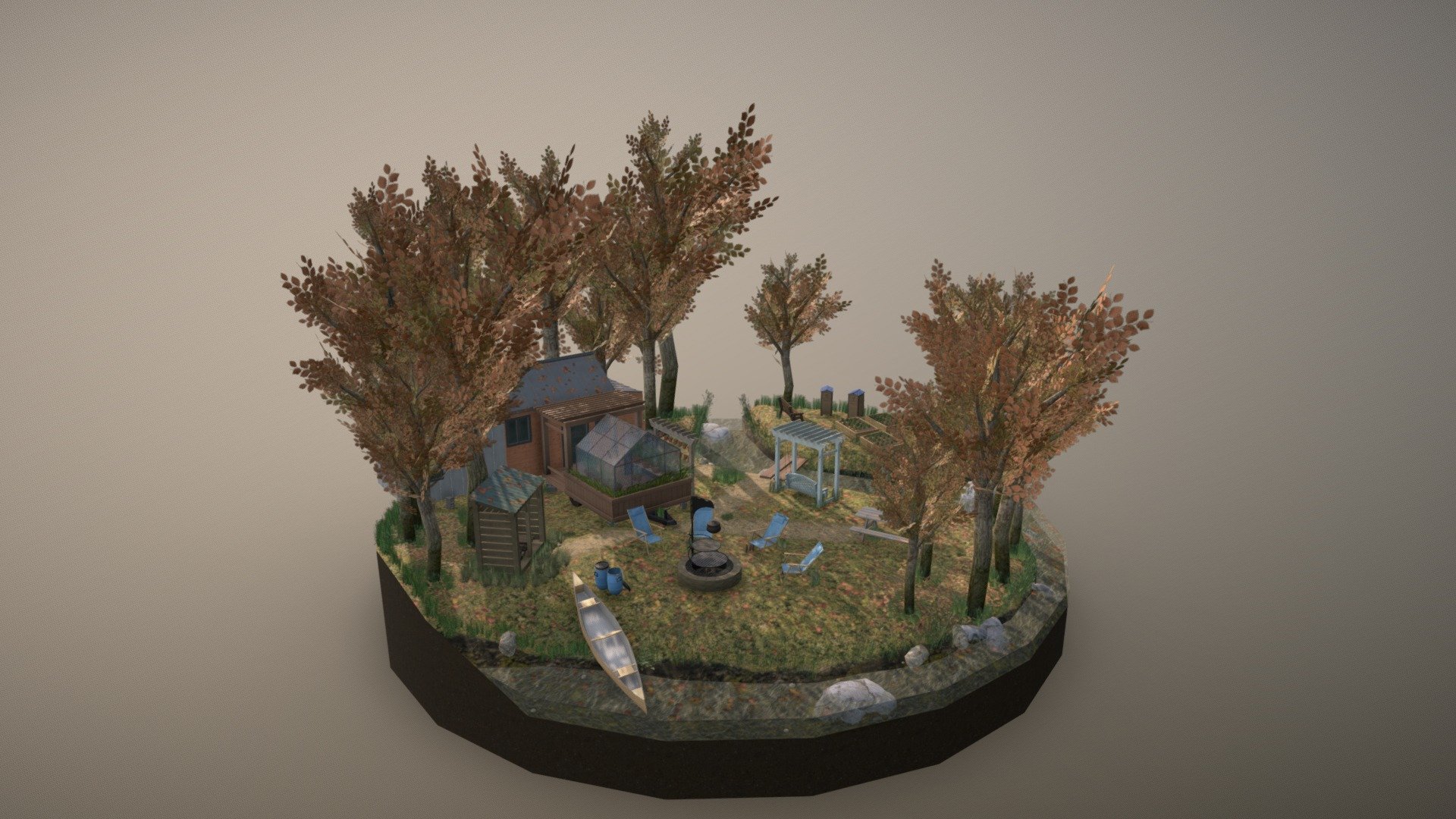 Tiny house "The Elsa" in a forest - Diorama - 3D model by Wannes ...