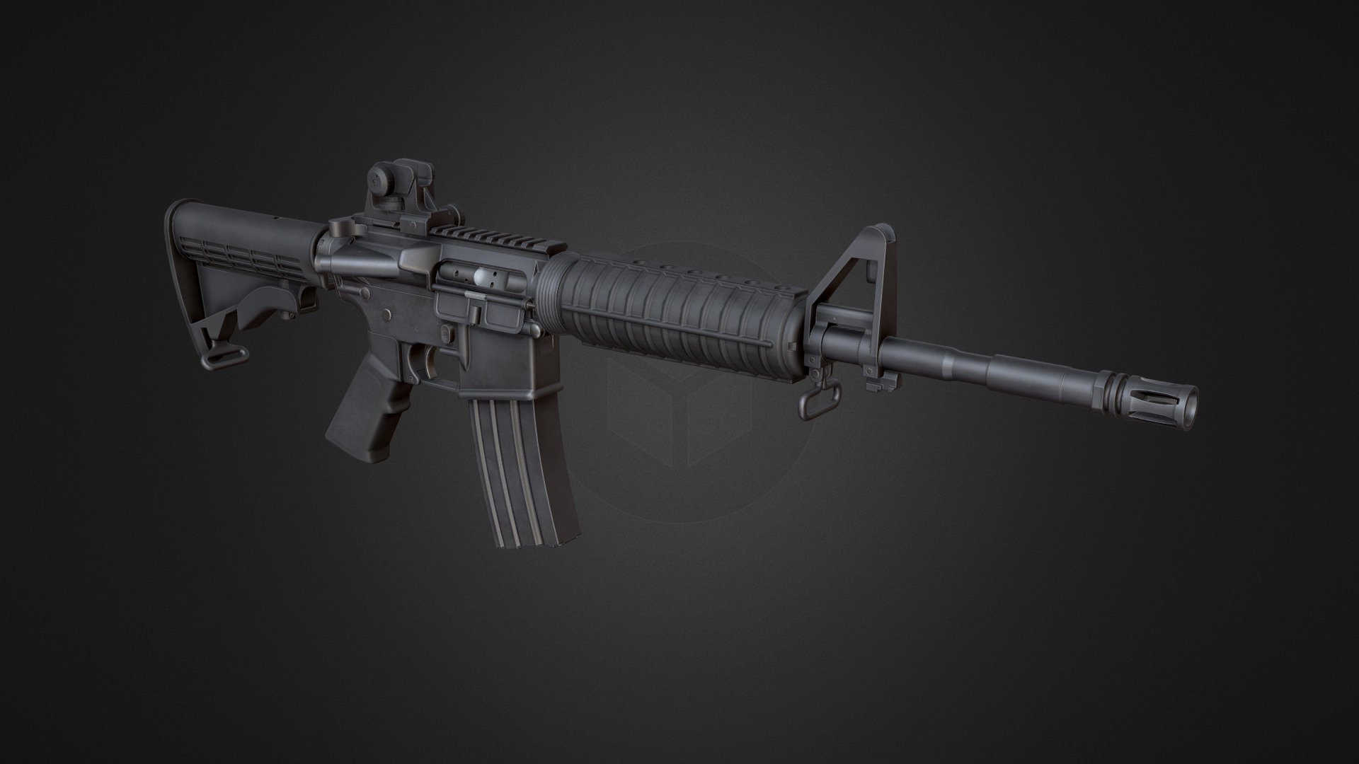 Modular M4A1 Low poly - 3D model by 3DGunsmith [a1ab215] - Sketchfab