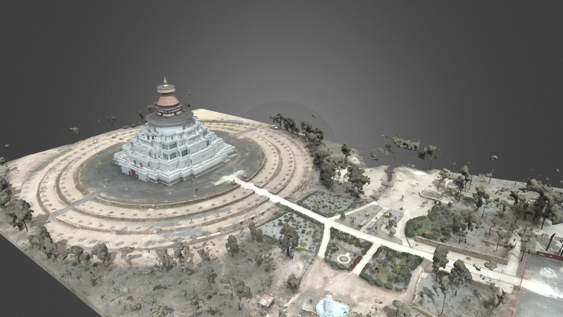 The Great Stupa - 3D model by ReelAir Imagery (@ReelAir) [a1ad097 ...