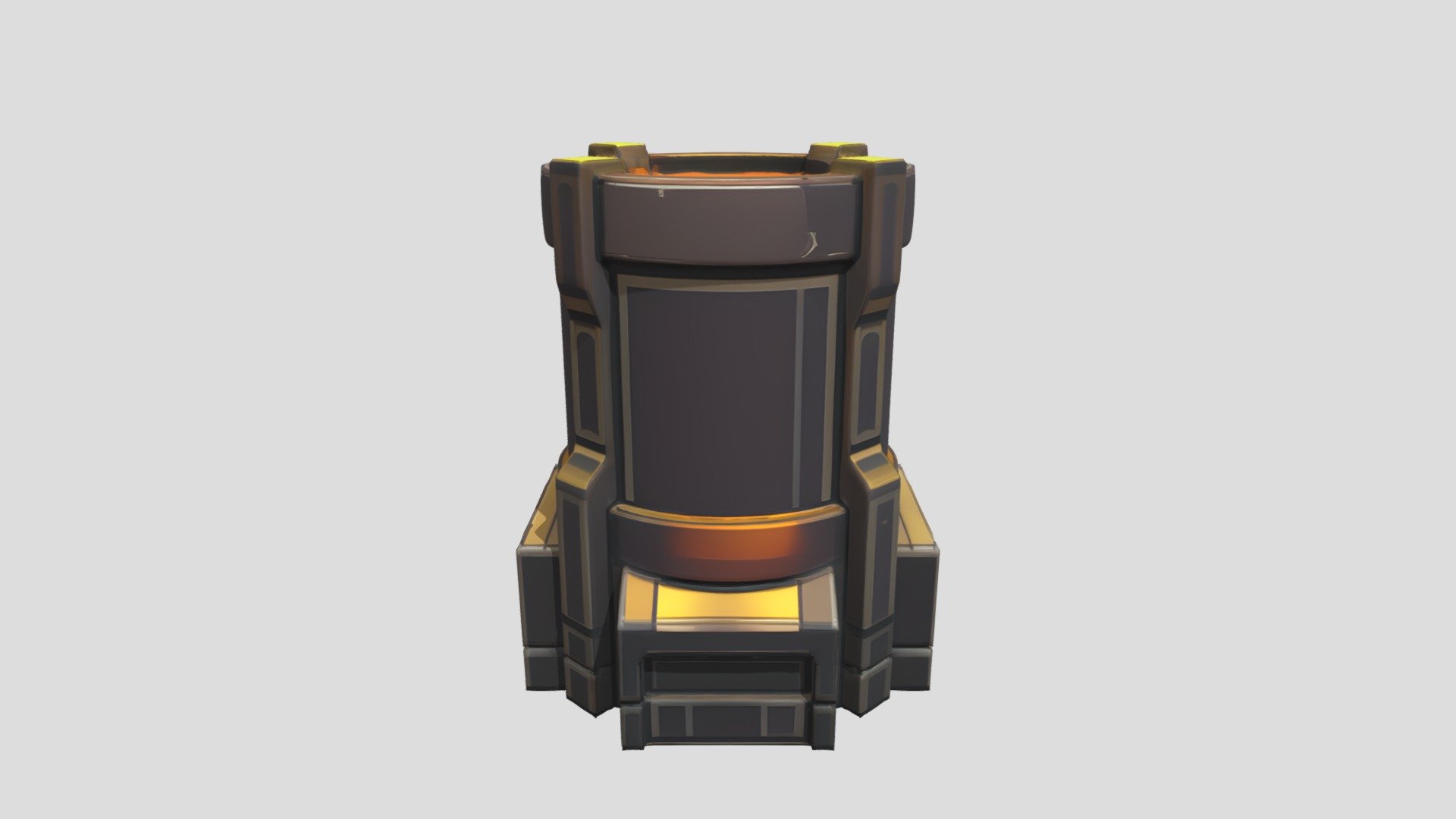 Futuristic cylindrical furnace - 3D model by martinucu (@martinpinigl ...